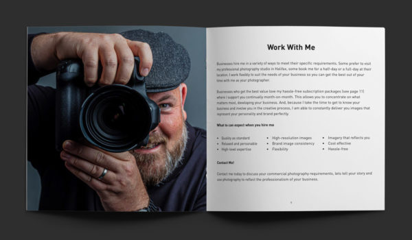 Brochure design for Danny Thompson Commercial Photography